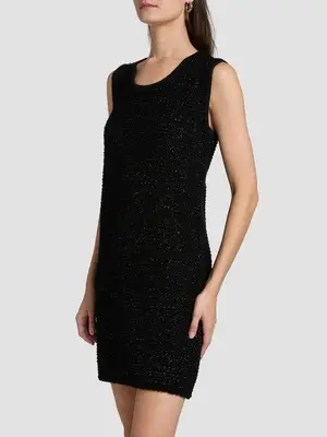 Chiara Boni La Petite Robe Bilok Metallic Tweed A-line Minidress