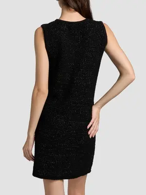 Chiara Boni La Petite Robe Bilok Metallic Tweed A-line Minidress