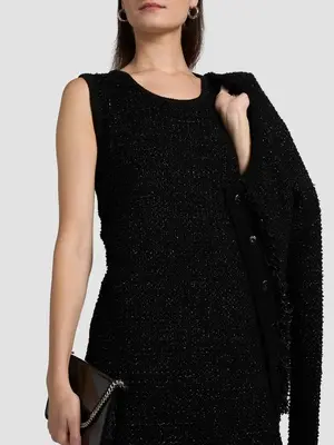 Chiara Boni La Petite Robe Bilok Metallic Tweed A-line Minidress