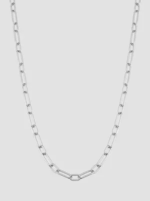 ORADINA Rhythm Link Necklace In Sterling Silver Silver