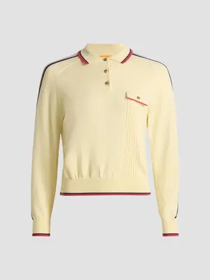 Guest In Residence Relay Cashmere Polo Sweater - Mist