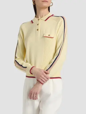 Guest In Residence Relay Cashmere Polo Sweater - Mist