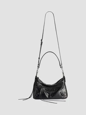 Balenciaga Le City Moto Small Crossbody Bag - Black