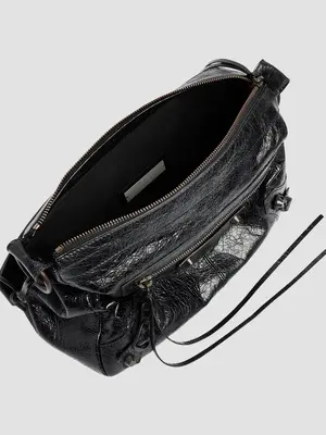 Balenciaga Le City Moto Small Crossbody Bag - Black