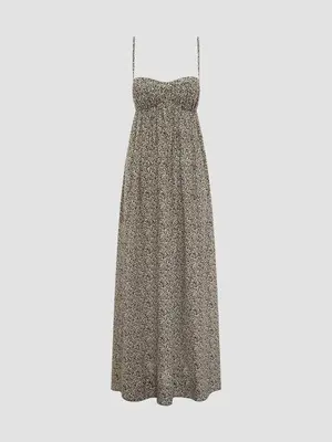 Peony Tapestry Everlasting Maxi Dress - Foliage