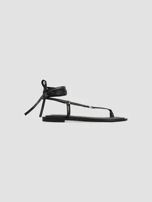 A.emery Tesni Leather Sandals - Black