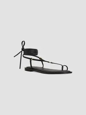 A.emery Tesni Leather Sandals - Black
