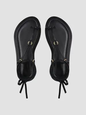 A.emery Tesni Leather Sandals - Black