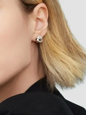 ORADINA Eternal Knot Studs In Sterling