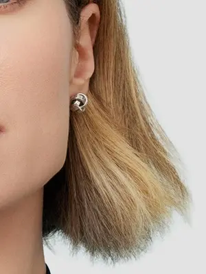 ORADINA Eternal Knot Studs In Sterling