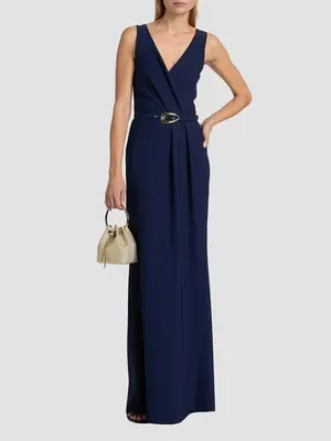 Chiara Boni La Petite Robe Heiha Surplice Belted Gown