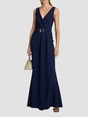 Chiara Boni La Petite Robe Heiha Surplice Belted Gown
