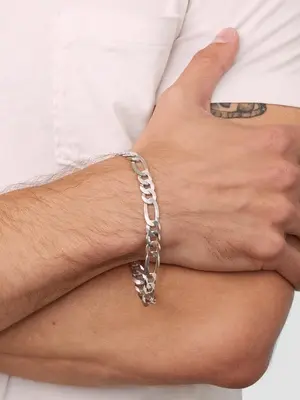 ORADINA Founders Figaro Bracelet In Sterling