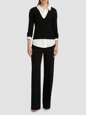 TOTEME Compact Knit V-neck Top
