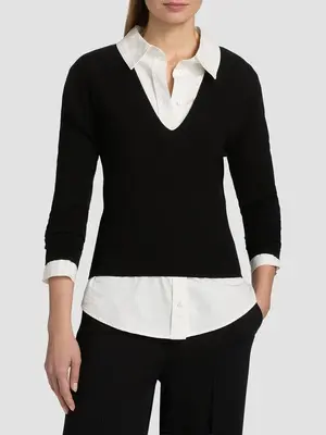TOTEME Compact Knit V-neck Top