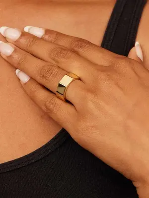 ORADINA 14k Yellow Bolt Ring