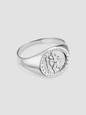 ORADINA Guardian Signet Ring In Sterling