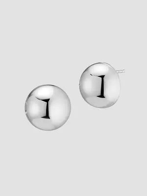 ORADINA Belle Of The Ball Button Studs In Sterling - Silver