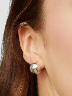 ORADINA Belle Of The Ball Button Studs In Sterling