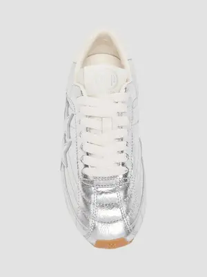 Amiri Pacific Metallic Leather Football Sneakers