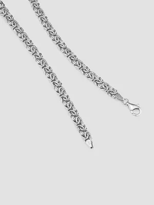ORADINA Byzantine Artisan Graduated Necklace In Sterling
