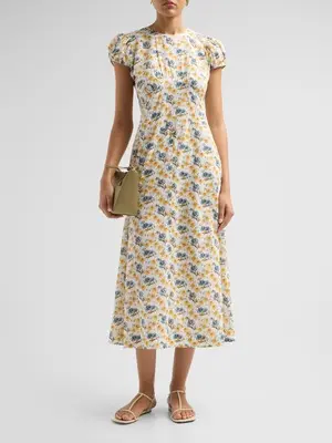 DÔEN Rhodia Printed Midi Dress