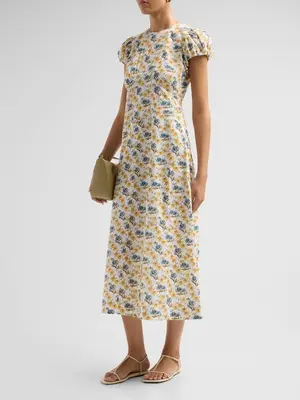DÔEN Rhodia Printed Midi Dress