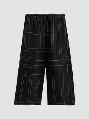 TOTEME Monogram Silk Pajama-style Culottes