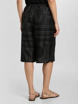 TOTEME Monogram Silk Pajama-style Culottes