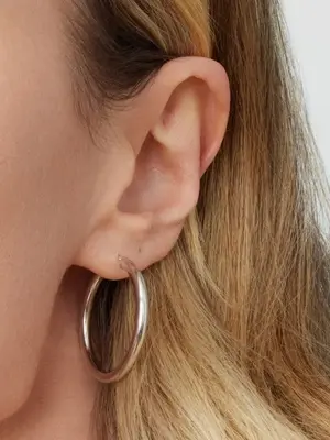 ORADINA Small Everyday Hoops In Sterling
