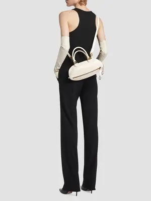 Balenciaga Bolero Bowling Crossbody Bag - Cream