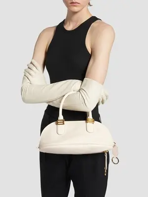 Balenciaga Bolero Bowling Crossbody Bag - Cream