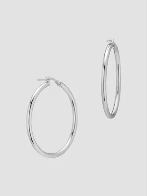 ORADINA Bold Everyday Hoops In Sterling - Silver