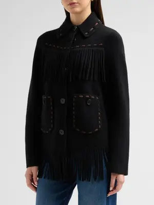 Guest In Residence Western Cashmere-wool Fringe Jacket