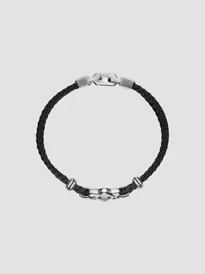 David Yurman Streamline Star Of David Bracelet In Black Leather