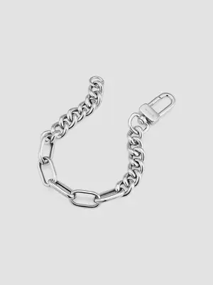 ORADINA Curb Clip Link Connector Clasp Bracelet In Sterling