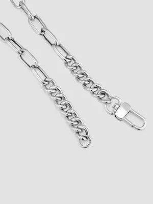 ORADINA Curb Clip Link Connector Clasp Bracelet In Sterling