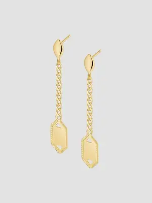 ORADINA 14k Yellow Anthem Drop Earrings - Gold