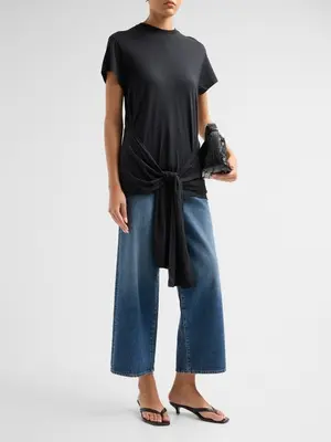 TOTEME Tie-waist Jersey Top