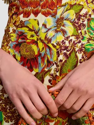 ALEMAIS Lana Floral Linen Maxi Dress