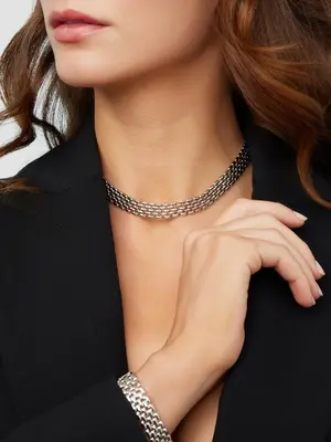 ORADINA The Panther Necklace In Sterling