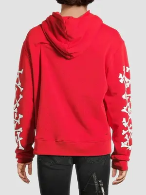 Amiri Bones Stacked Hoodie - Red