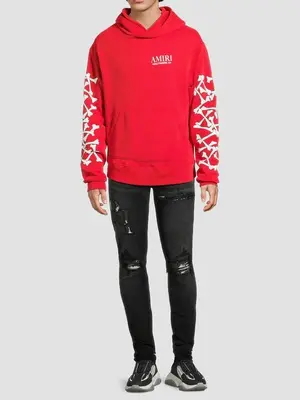 Amiri Bones Stacked Hoodie - Red