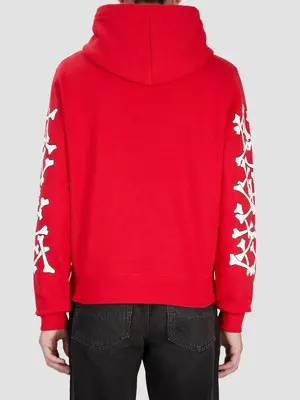 Amiri Bones Stacked Hoodie - Red