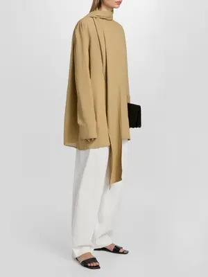 TOTEME Draped Scarf Blouse