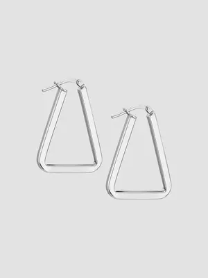 ORADINA Trinity Hoops In Sterling - Silver