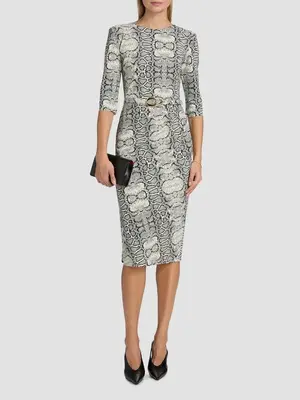 Chiara Boni La Petite Robe Shire -printed Sheath Midi-dress