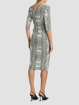 Chiara Boni La Petite Robe Shire -printed Sheath Midi-dress