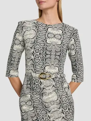 Chiara Boni La Petite Robe Shire -printed Sheath Midi-dress