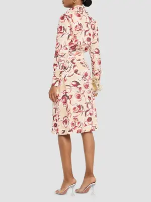 Chiara Boni La Petite Robe Belted Rose Midi-shirtdress